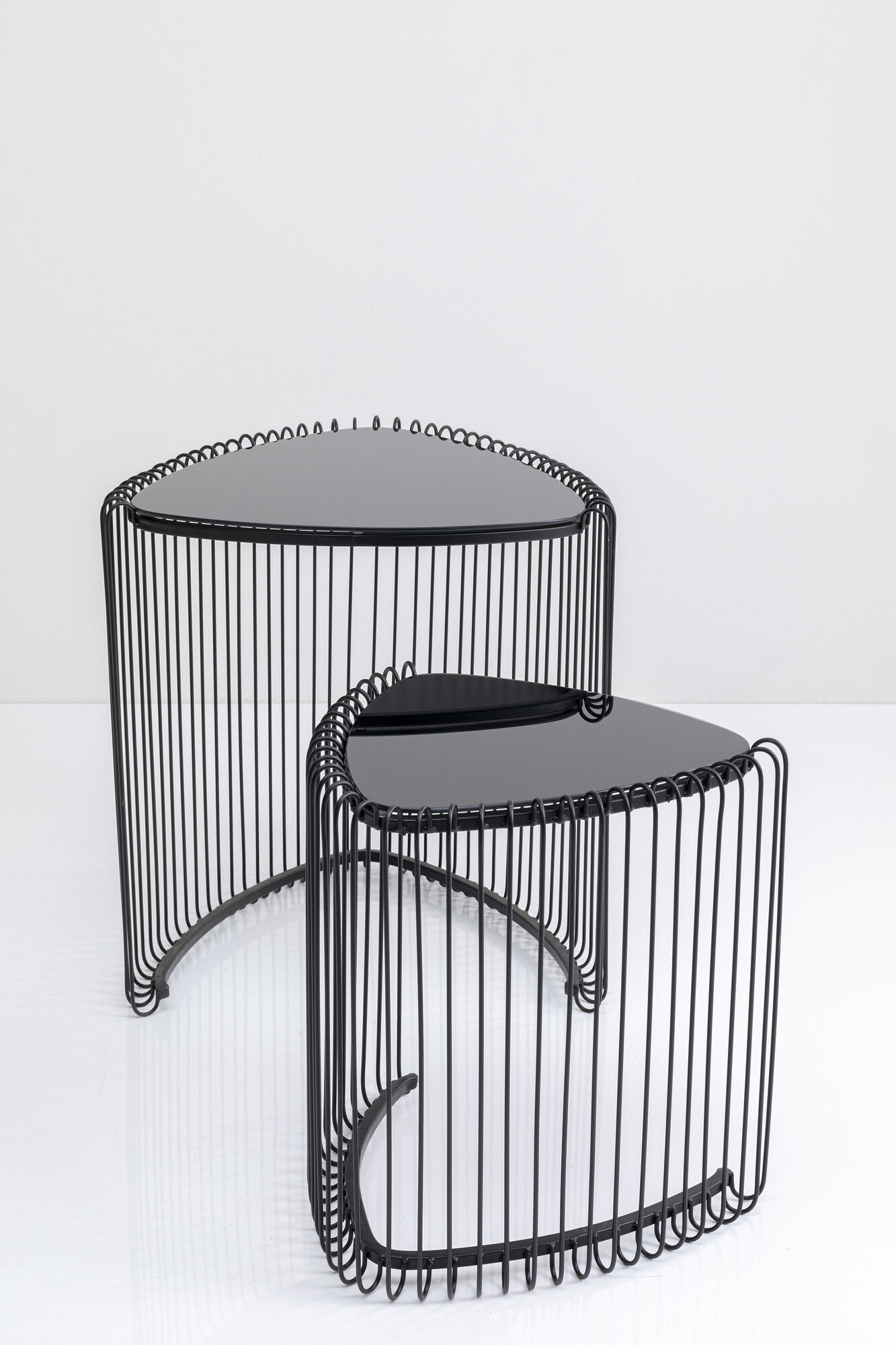 Beistelltisch Wire Triangle Schwarz (2/Set) - KARE Online GmbH