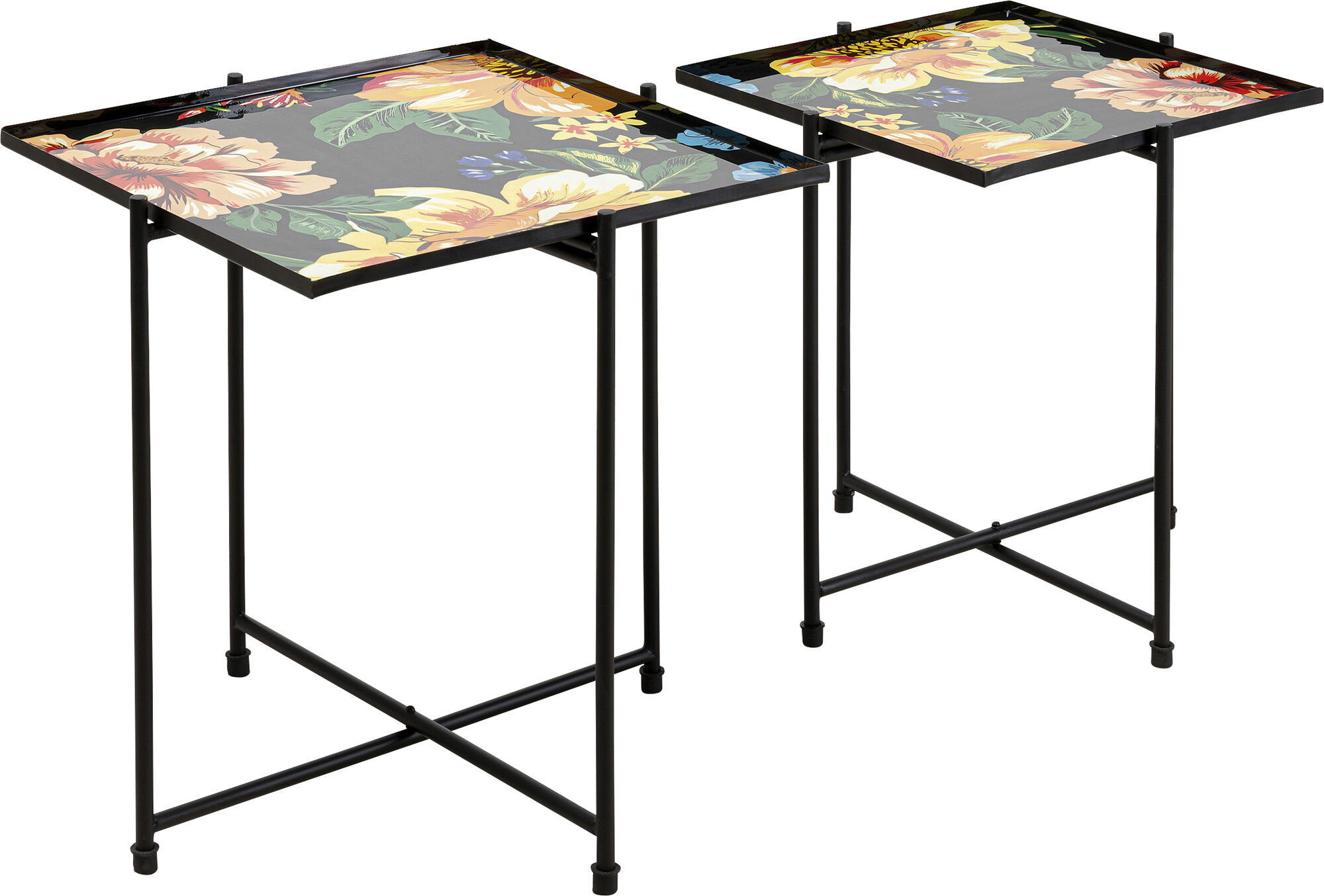 Beistelltisch Flowers Garden Square (2/Set) - KARE Online GmbH