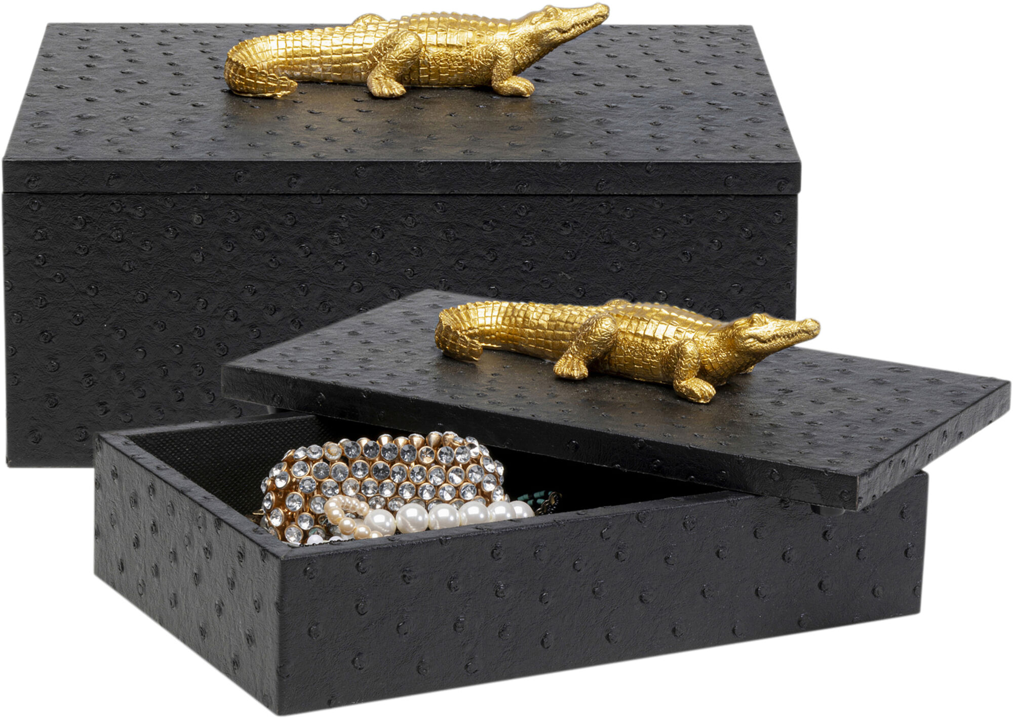 Box Crocodile Schwarz (2/Set) - KARE Online GmbH