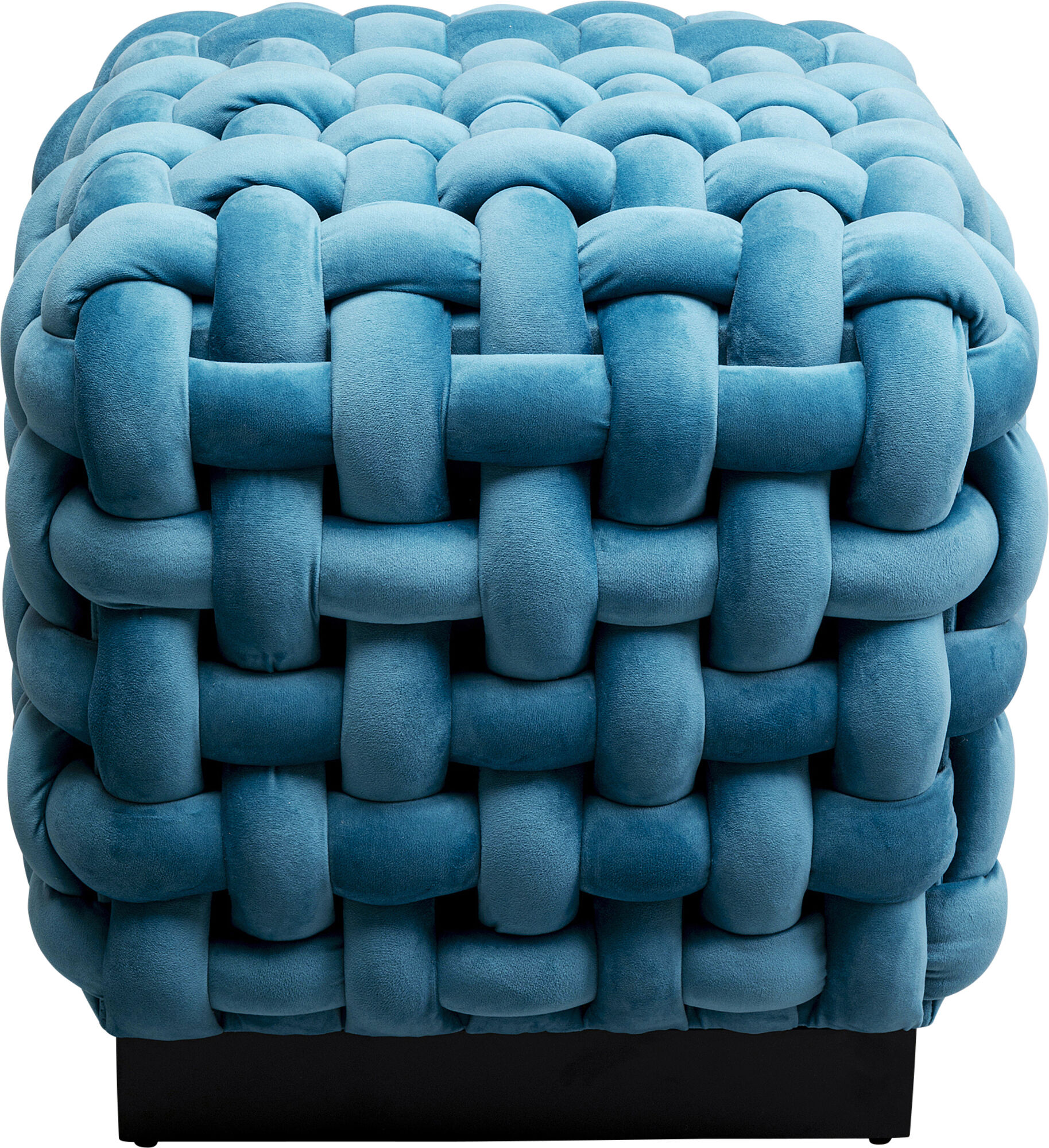 Hocker Weave Square Blau 47x47cm - KARE Online GmbH