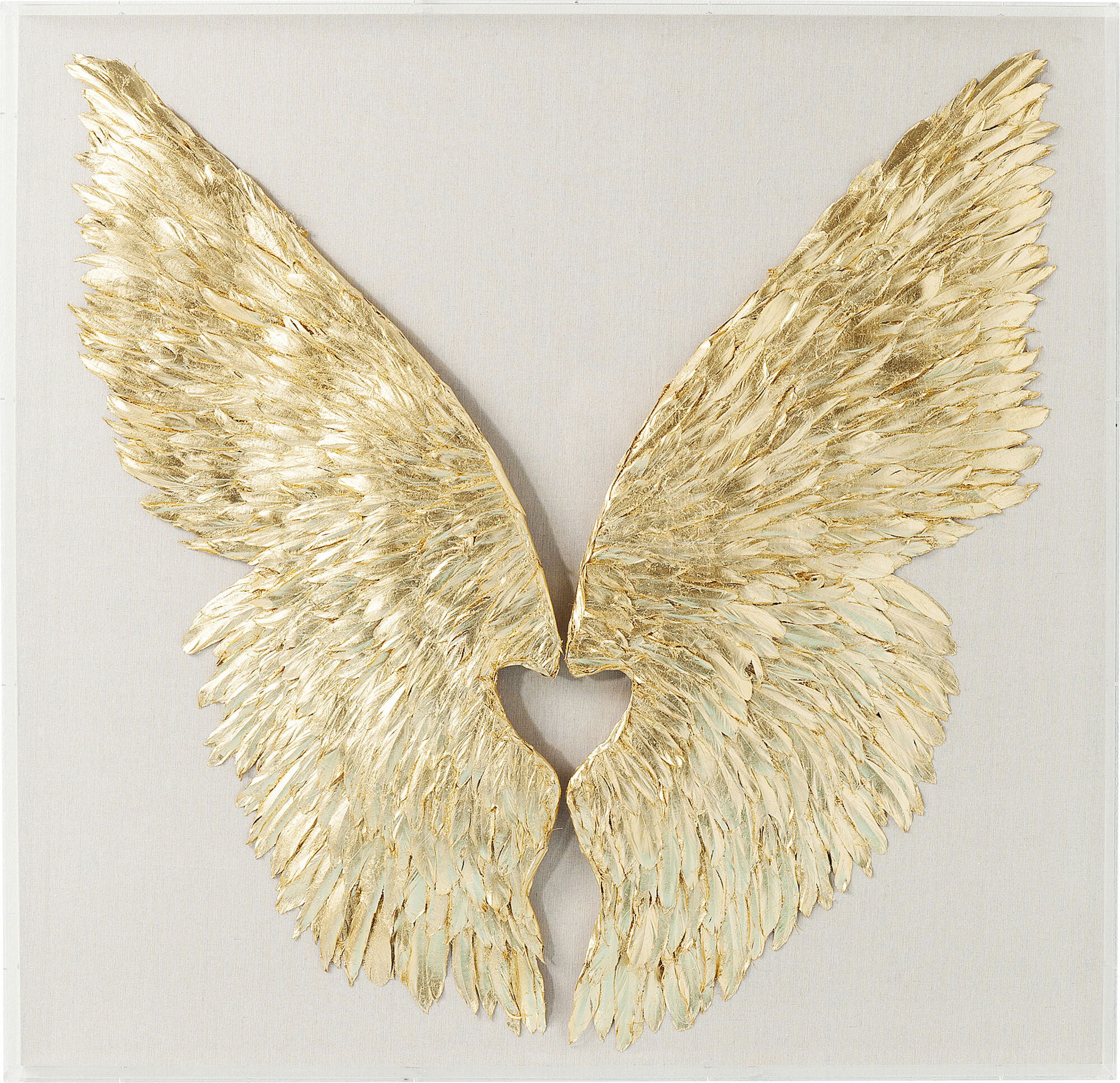 Wandschmuck Wings Gold-Weiß 120x120cm - KARE die zwei Wohnsinnigen Handels GmbH